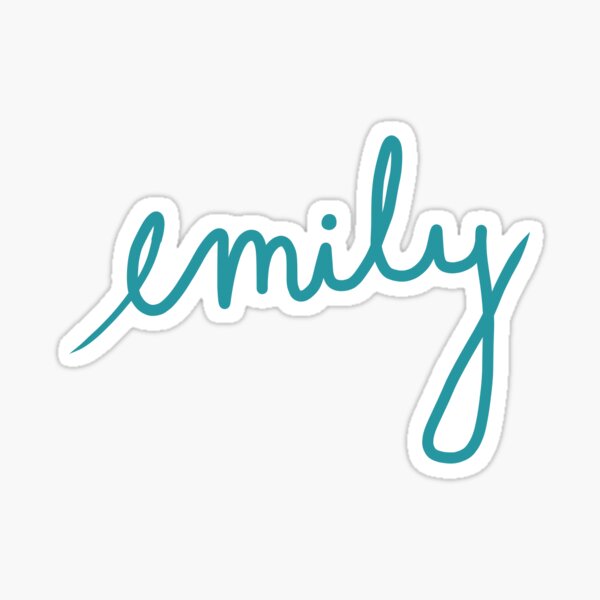 "Emily" Sticker for Sale by lexishoup | Redbubble