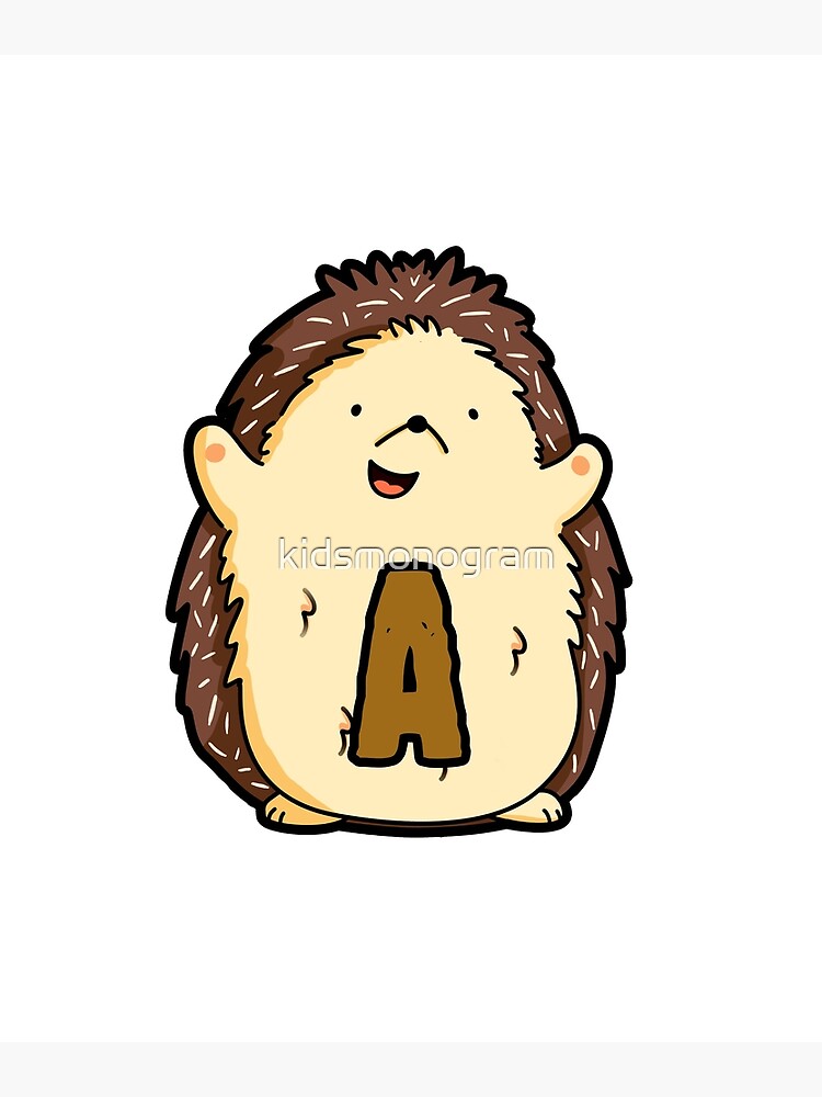 "Alphabet Letter A Cute Hedgehog Hug " Photographic Print by ...