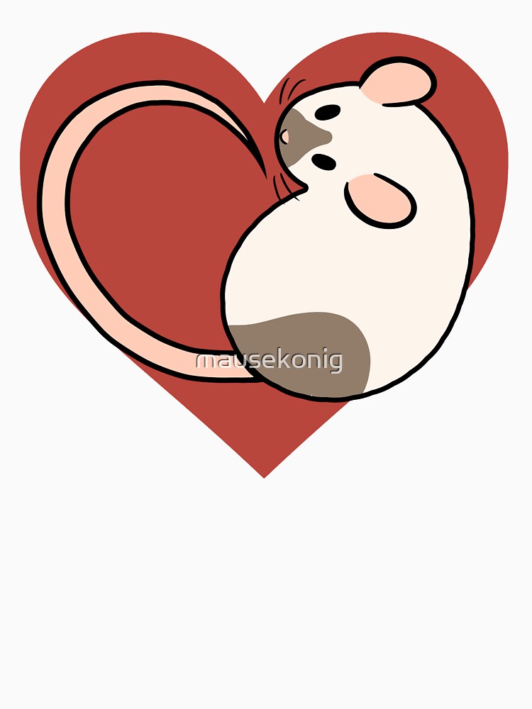 Camiseta «Rata de corazón - siamés» de mausekonig | Redbubble
