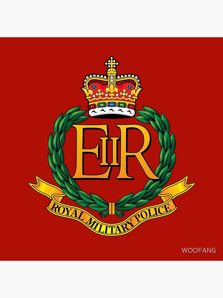British Military Police Logo RMP Black On Olive Rank Slide Epaulette