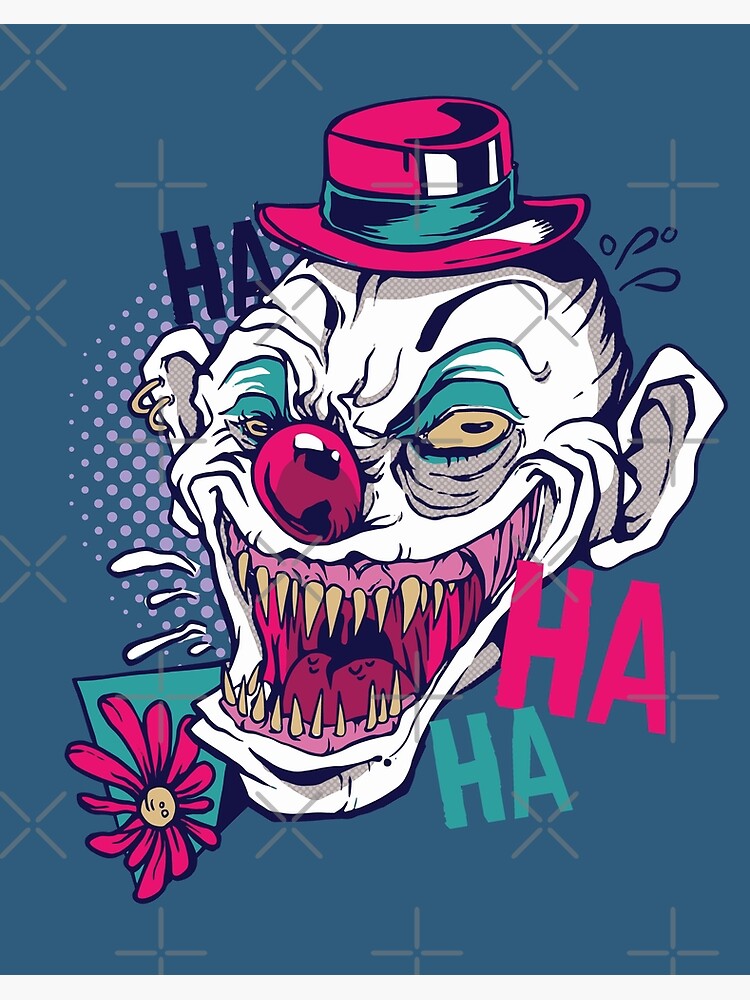 "Creepy clown laugh" Art Board Print by SpookyBat | Redbubble