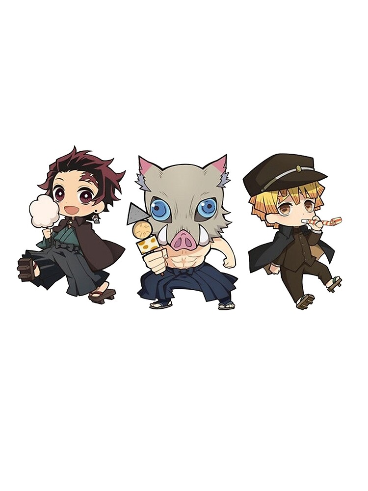 "Kimetsu Yaiba No - Tanjiro x Inosuke x Zenitsu" Art Print by QUENTINR ...