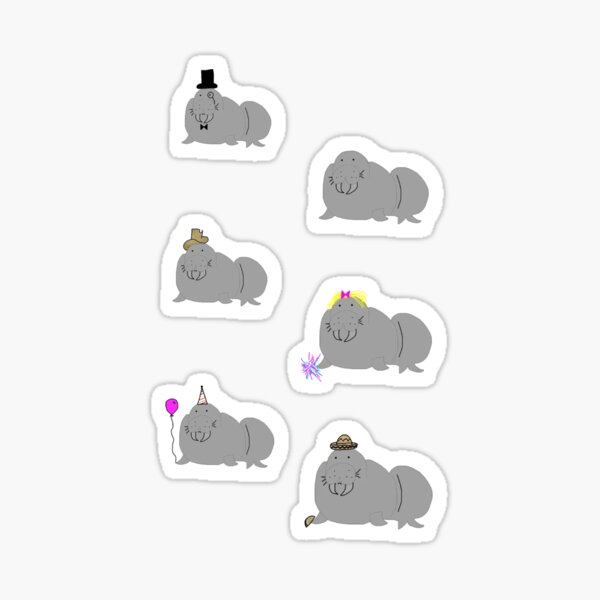 "Walrus Sticker Pack" Sticker for Sale by zoehakim | Redbubble
