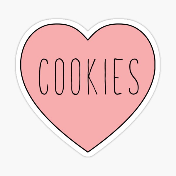 "I Love Cookies Heart " Sticker for Sale by thepinecones | Redbubble