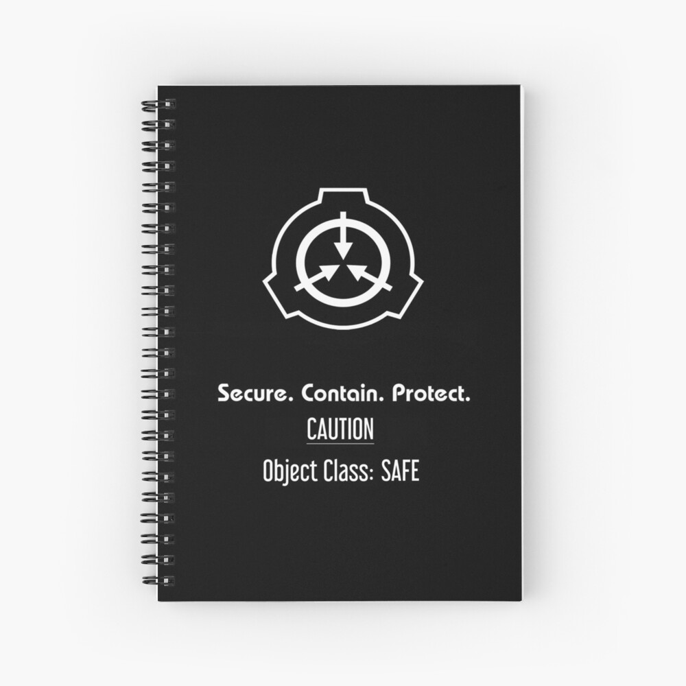 "SCP Object Class: Safe (Black)" Spiral Notebook by Omnavis | Redbubble