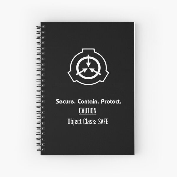 "SCP Object Class: Safe (Black)" Spiral Notebook by Omnavis | Redbubble
