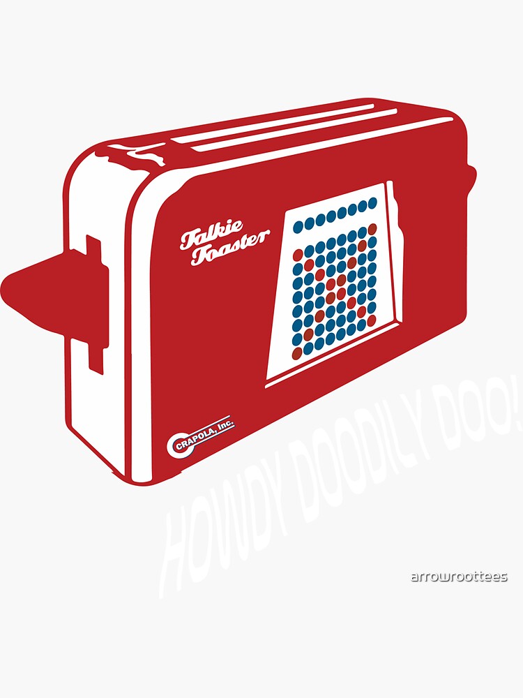"Talkie Toaster Red Dwarf Funny" Sticker for Sale by arrowroottees ...
