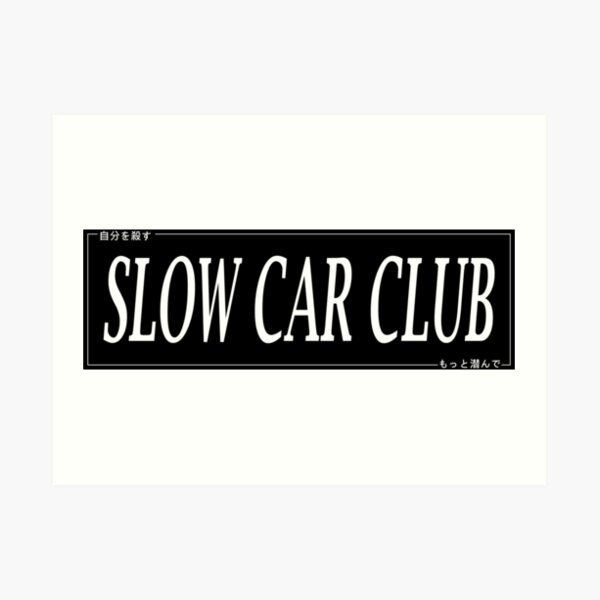 Laptop Decals & Skins Slow Car Club Cursive Sticker etna.com.pe