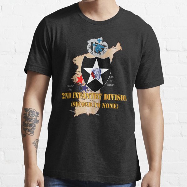 "Army - Korea Map - 2nd Infantry Div - Second to None - V2" T-shirt for ...