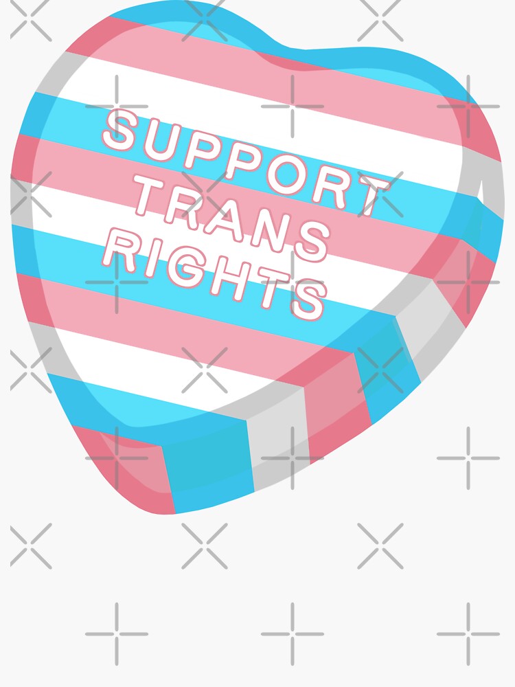 "SUPPORT TRANS RIGHTS" Sticker for Sale by PeppermintThief | Redbubble