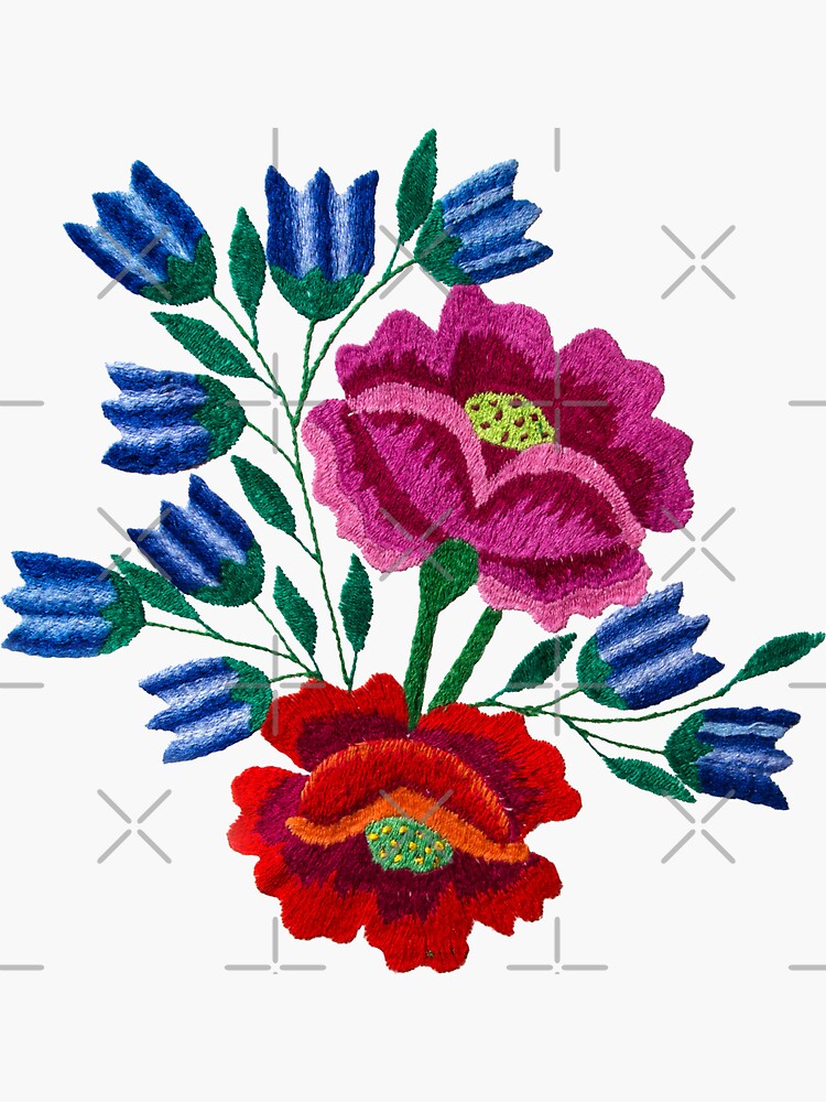 "Transparent Sticker| Pretty Embroidered Flower| Embroidered Sticker ...