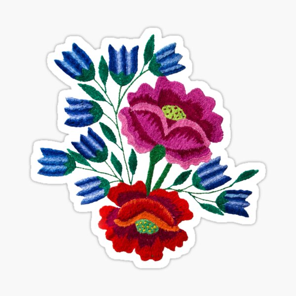 "Transparent Sticker| Pretty Embroidered Flower| Embroidered Sticker ...