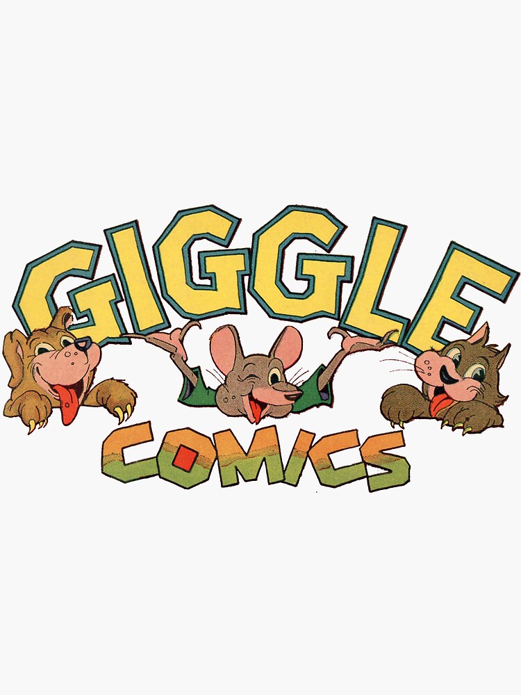 "Giggle Comics Logo 1" Sticker for Sale by Anthony-White | Redbubble
