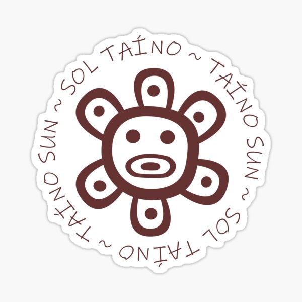 Pegatina «Puerto Rico Sol Taino Arte Boricua Tainos» de byDarling ...