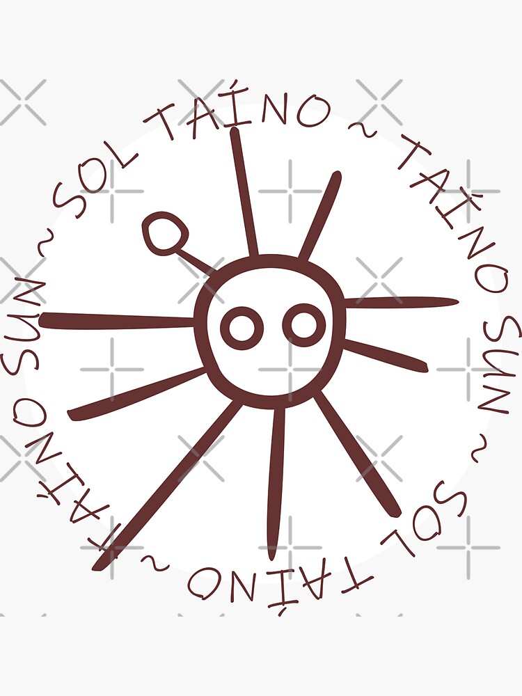 "Puerto Rico Taino Sun Boricua Tainos Art" Sticker for Sale by ...