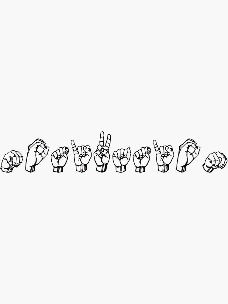 "Motivation - American Sign Language " Sticker for Sale by ...