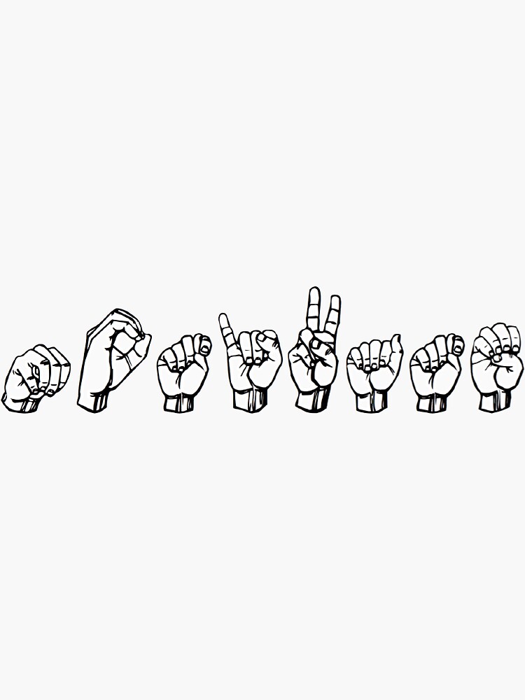 "Motivate - American Sign Language " Sticker by Kliethermes28 | Redbubble