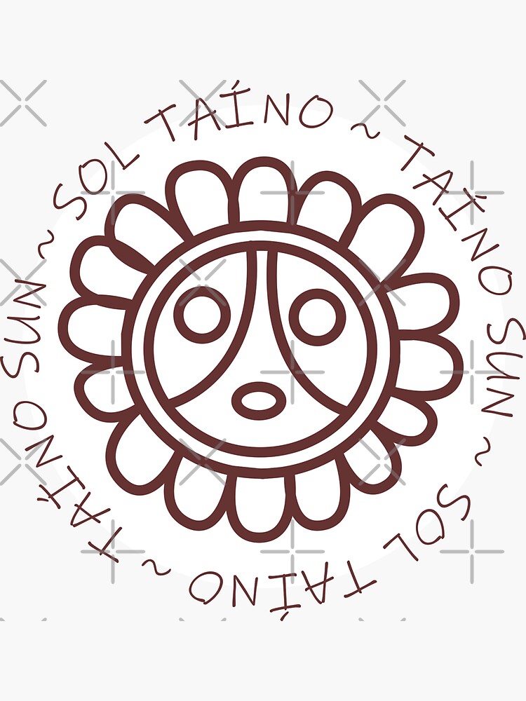 "Puerto Rico Taino Sun Boricua Tainos Art" Sticker by byDarling | Redbubble