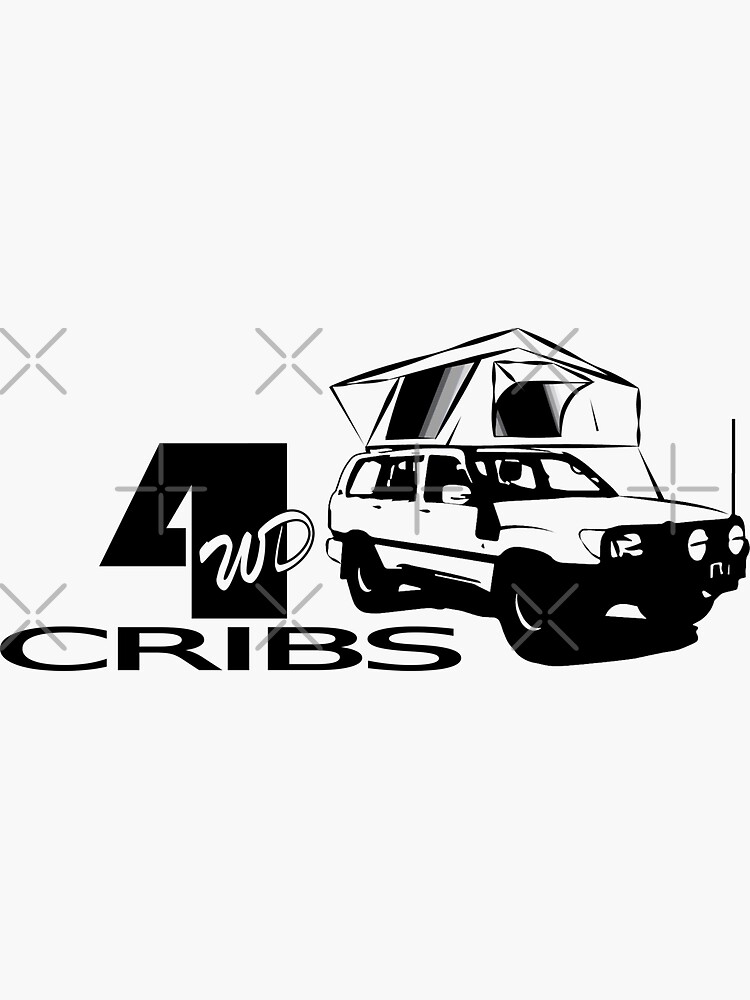 "Landcruiser 100 Series Rooftop Tent 4WD Cribs" Sticker for Sale by ...