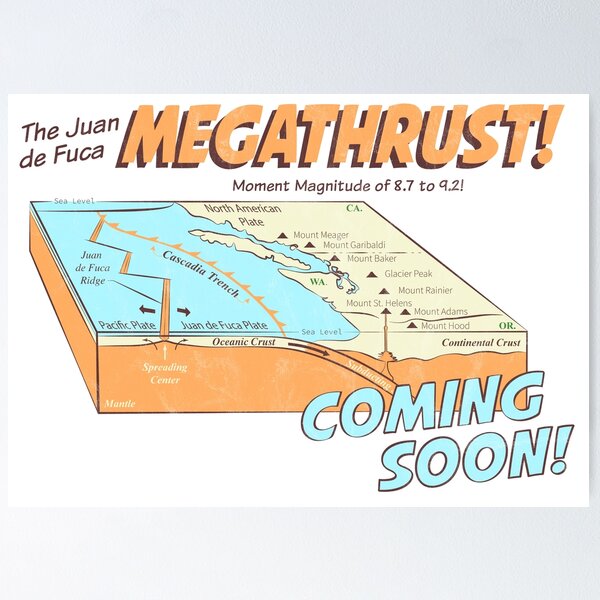 "Juan de Fuca Megathrust" Poster for Sale by Dredrepug | Redbubble