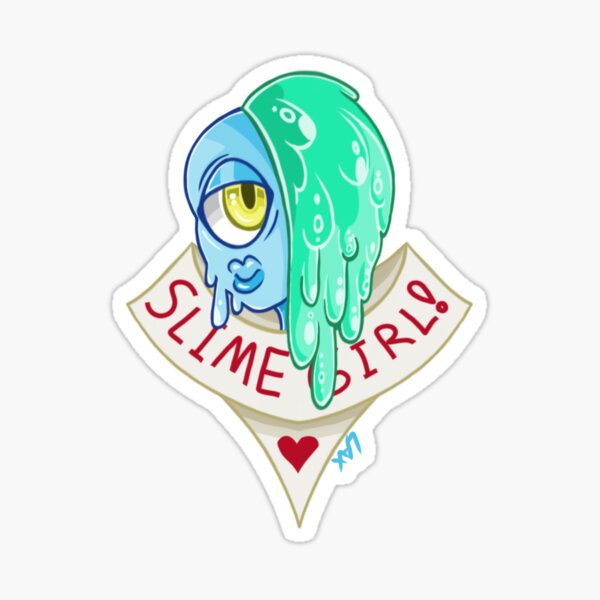 "Totally Clean Slime Girl Sticker" Sticker for Sale by Laxmye | Redbubble