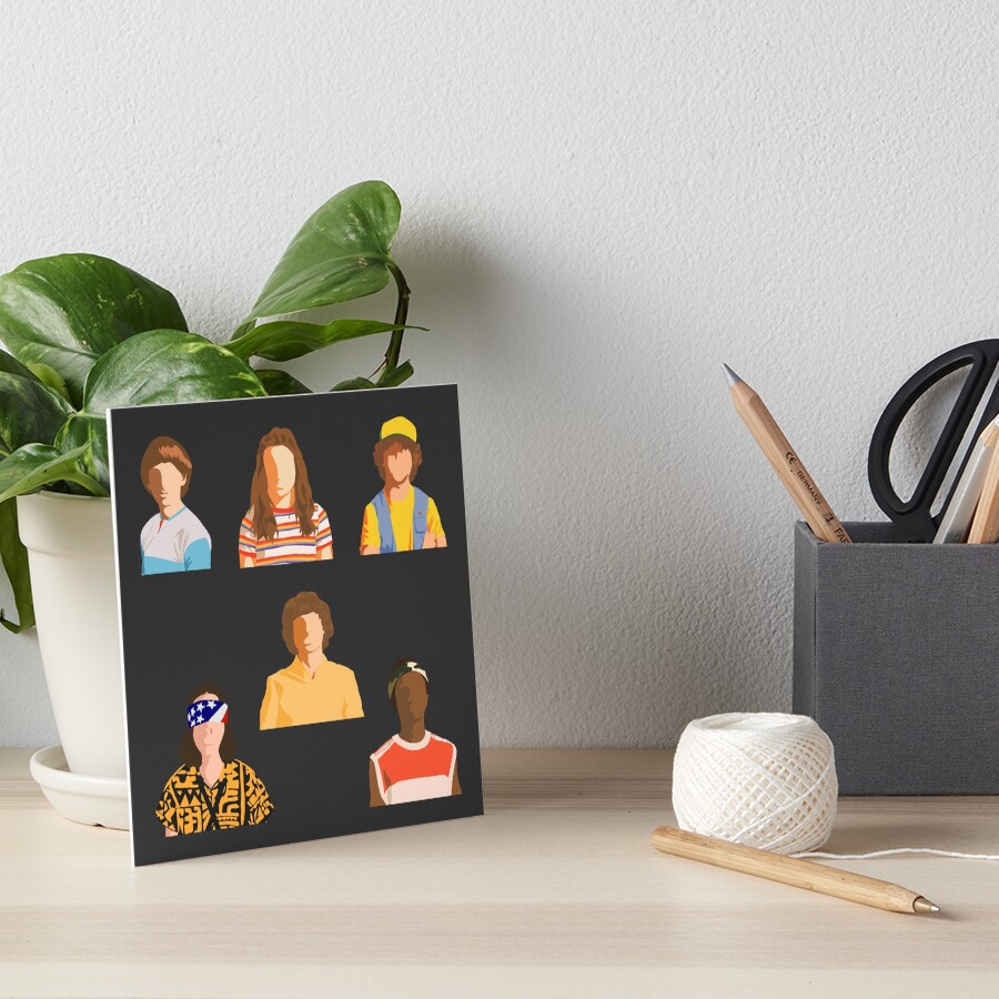 "Minimal Stranger Things Sticker Pack" Art Board Print by Bleachie ...