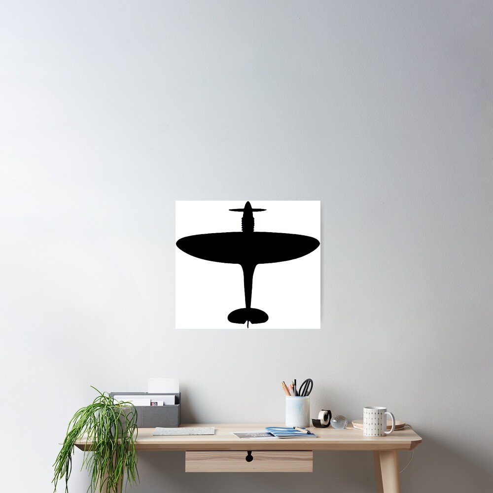 "Spitfire Silhouette" Poster by Dalyn | Redbubble