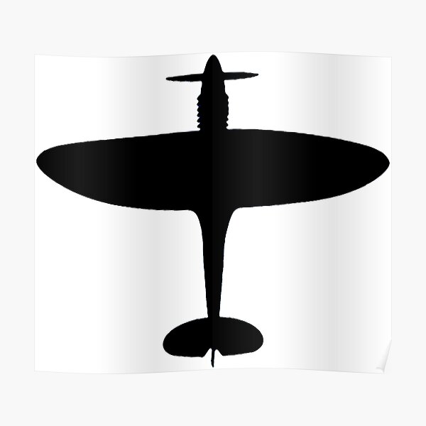 Spitfire Silhouette Wall Art | Redbubble