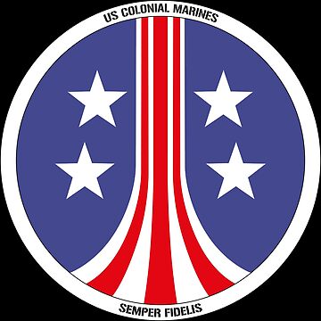 "Colonial Marines logo" Sticker by Exilant | Redbubble