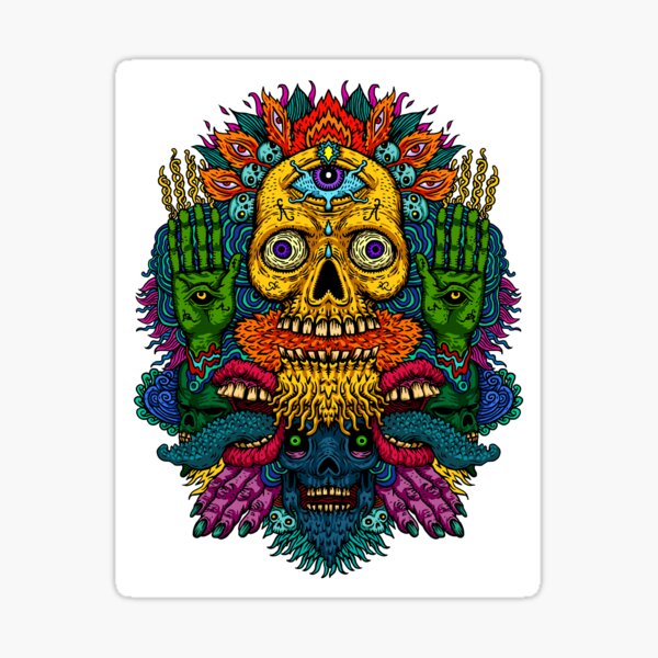 "psychedelic sticker" Sticker by FaveStickers | Redbubble