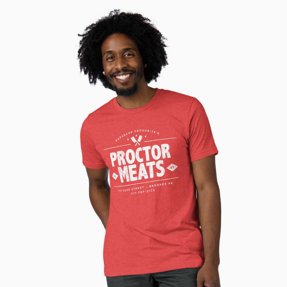 "Proctor Meats (worn look)" Essential T-Shirt for Sale by KRDesign ...