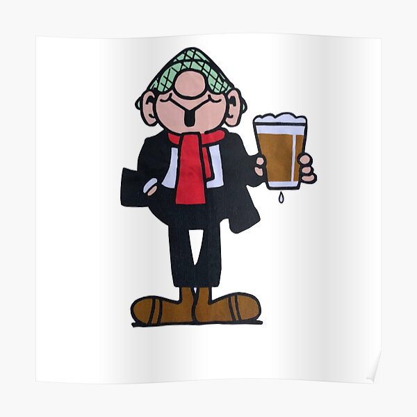 "Andy Capp with beer" Poster for Sale by Whatamidoing20 | Redbubble