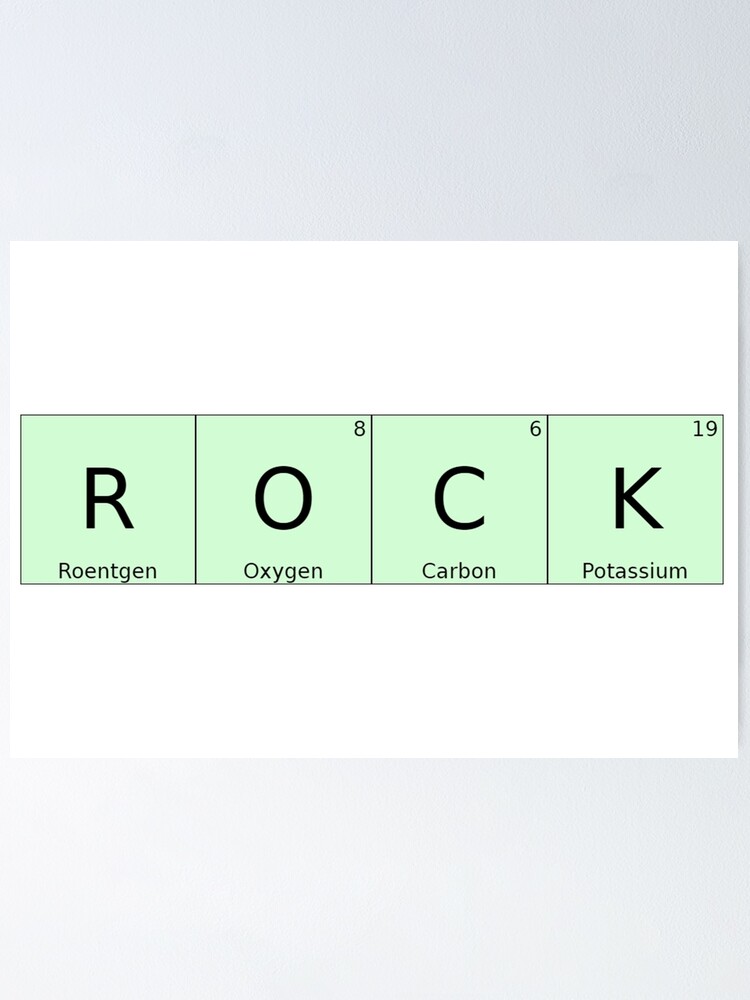 "Funny Rock Periodic Table Elements" Poster for Sale by rott515 | Redbubble