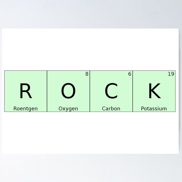 "Funny Rock Periodic Table Elements" Poster for Sale by rott515 | Redbubble