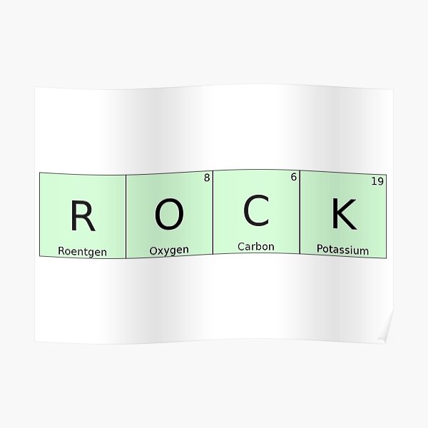 "Funny Rock Periodic Table Elements" Poster by rott515 | Redbubble