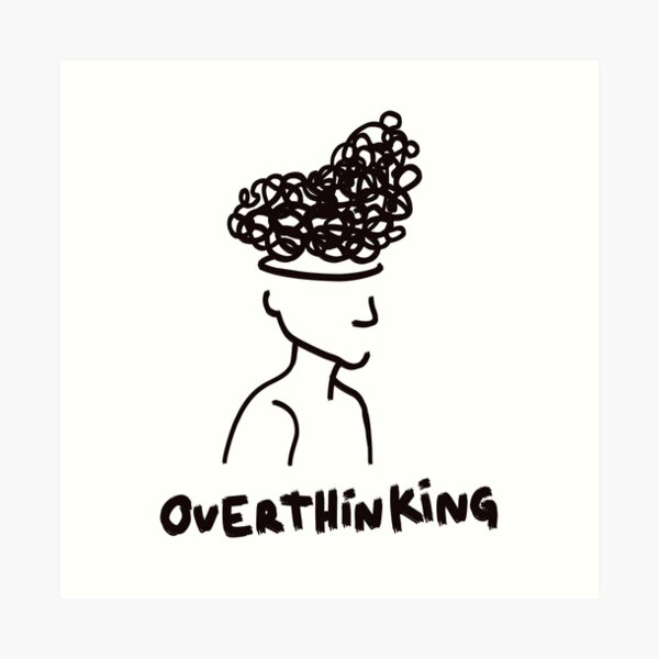 "Overthinking Conceptual cartoon art" Art Print for Sale by trajeado14 ...