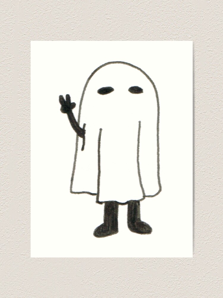 "Peace Sign Ghost" Art Print by sassidylee | Redbubble