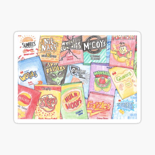 "crisps!" Sticker by DaniEdmunds | Redbubble