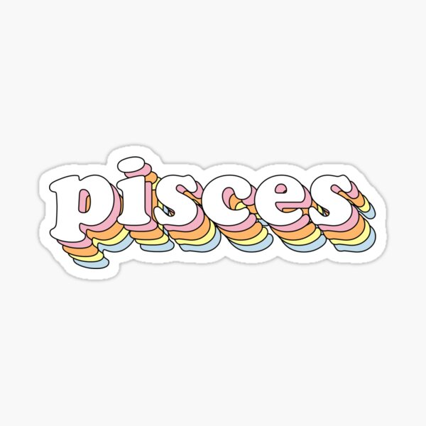 "Groovy Pisces" Sticker for Sale by magdalayna | Redbubble