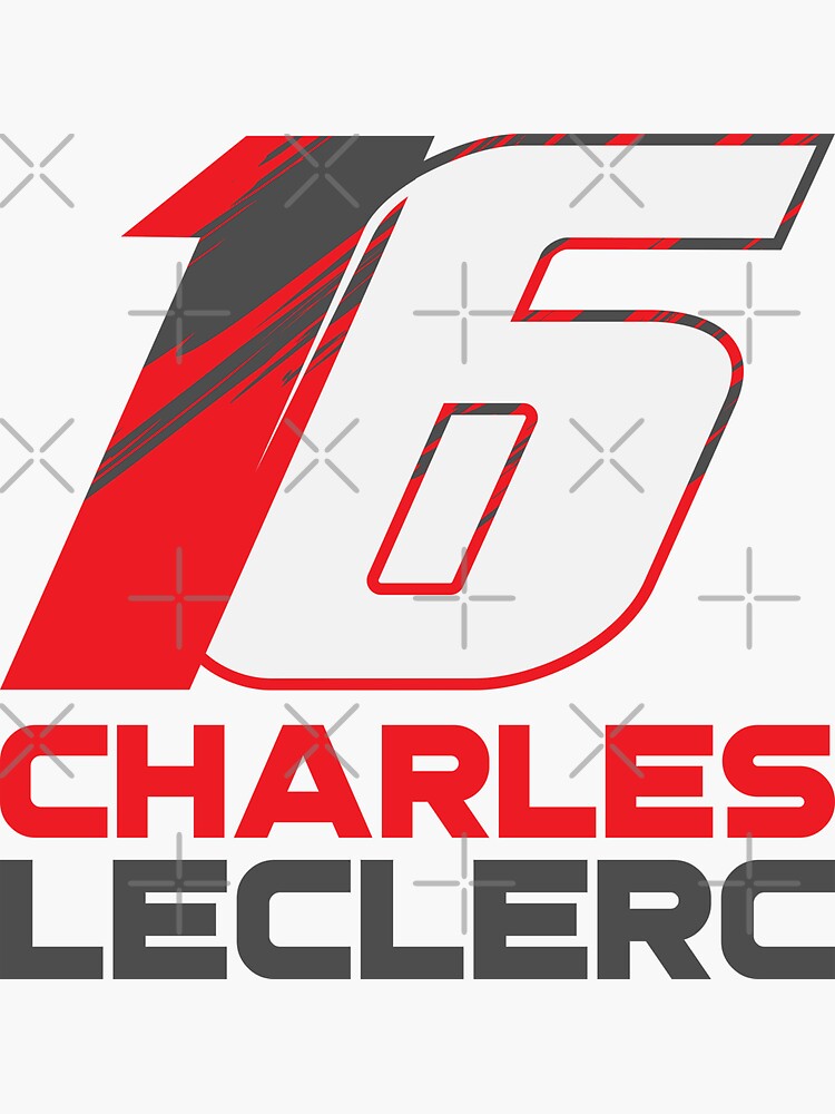 Sticker « Charles Leclerc 16 v3 », par Keyur44 | Redbubble