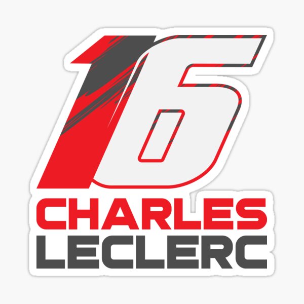 Sticker « Charles Leclerc 16 v3 », par Keyur44 | Redbubble
