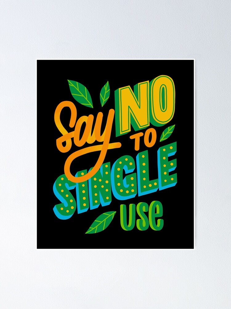 "Say No to Single Use Environment Planet Earth Skip Straws design ...