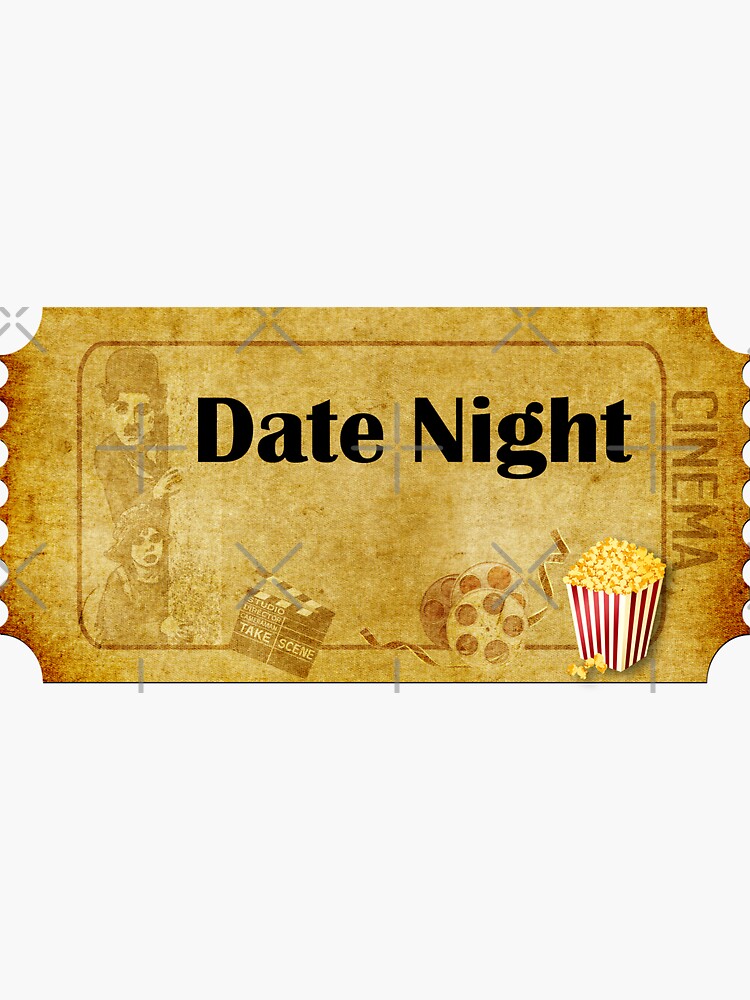 "Date Night Ticket" Sticker for Sale by Darcy777 | Redbubble