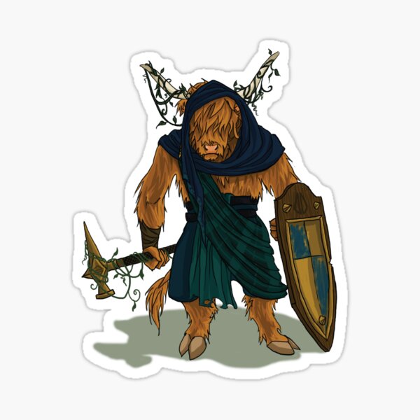 "Highland Minotaur" Sticker for Sale by summerwolfstars | Redbubble