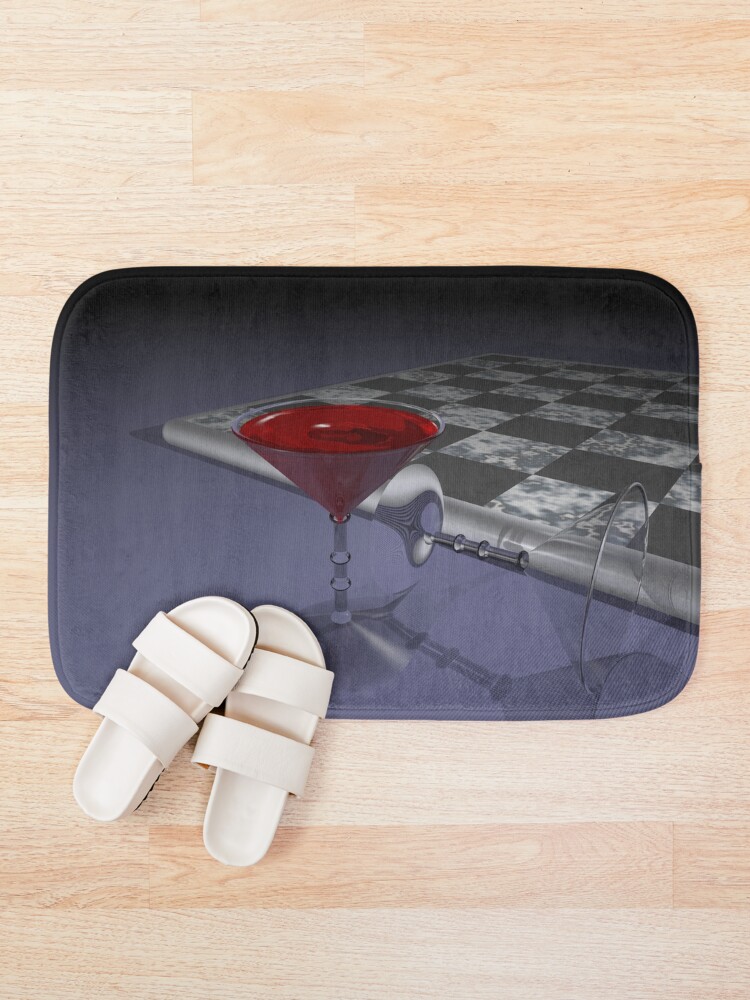 "Wine Glass: POV RAY CGI!" Bath Mat for Sale by calcpage | Redbubble
