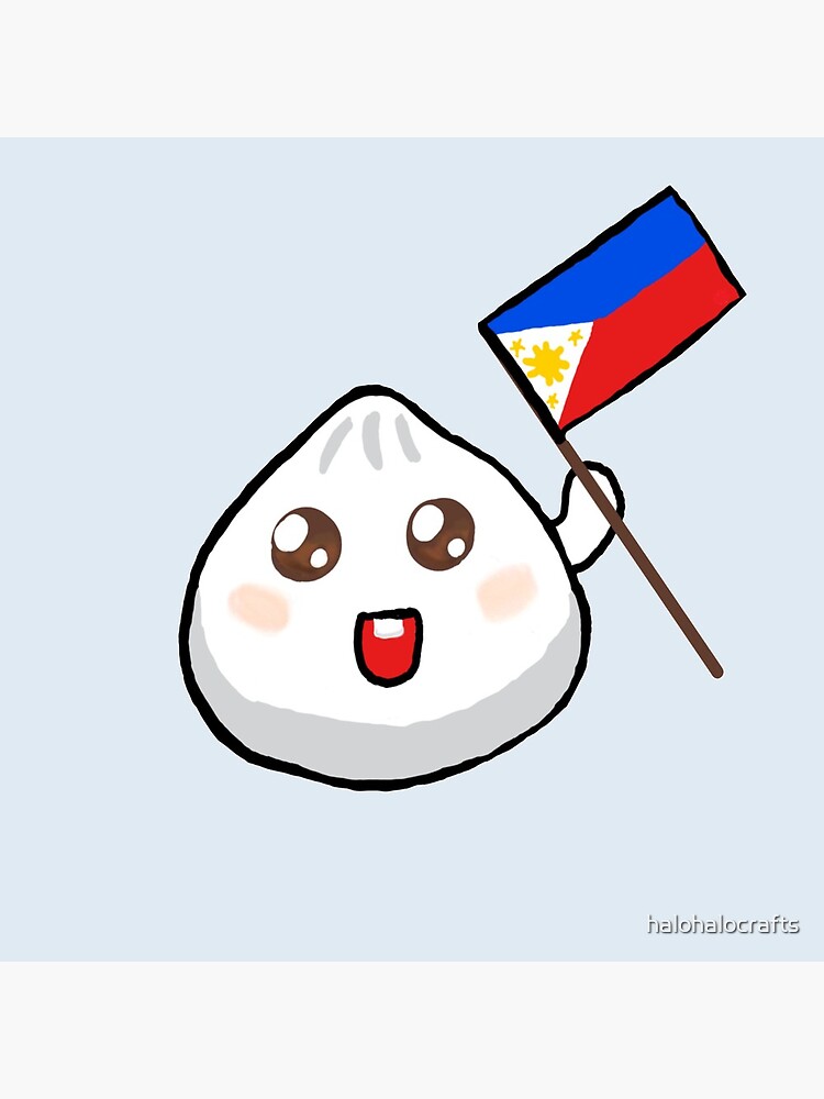 "Cute Siopao Philippines Flag Digital Art" Coasters (Set of 4) for Sale ...