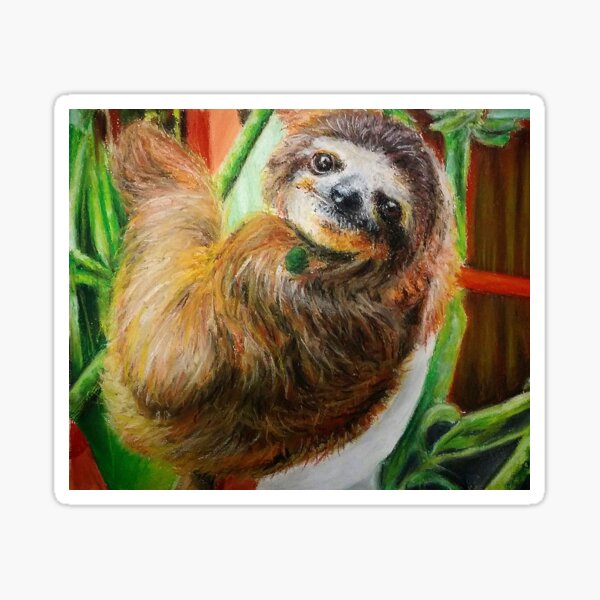 "Hanging Sloth" Sticker for Sale by BrookeVillegas | Redbubble