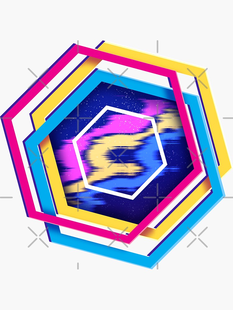Sticker « Drapeau pansexuel Synthwave », par spadenightmaren | Redbubble