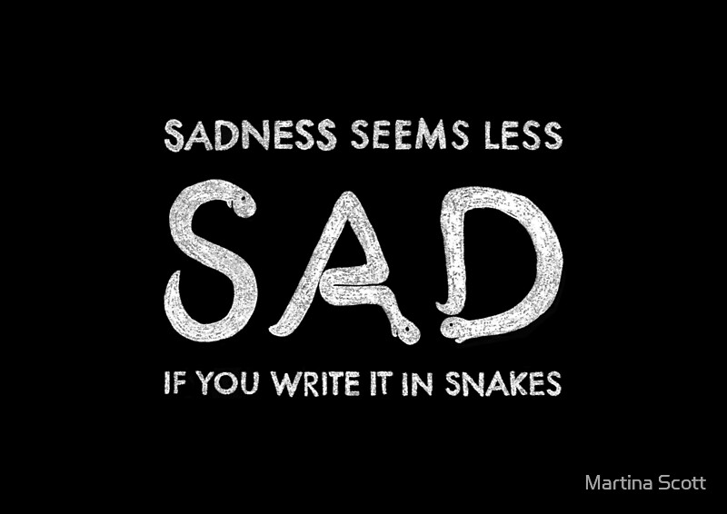 "Sad Snakes" by Martina Scott | Redbubble