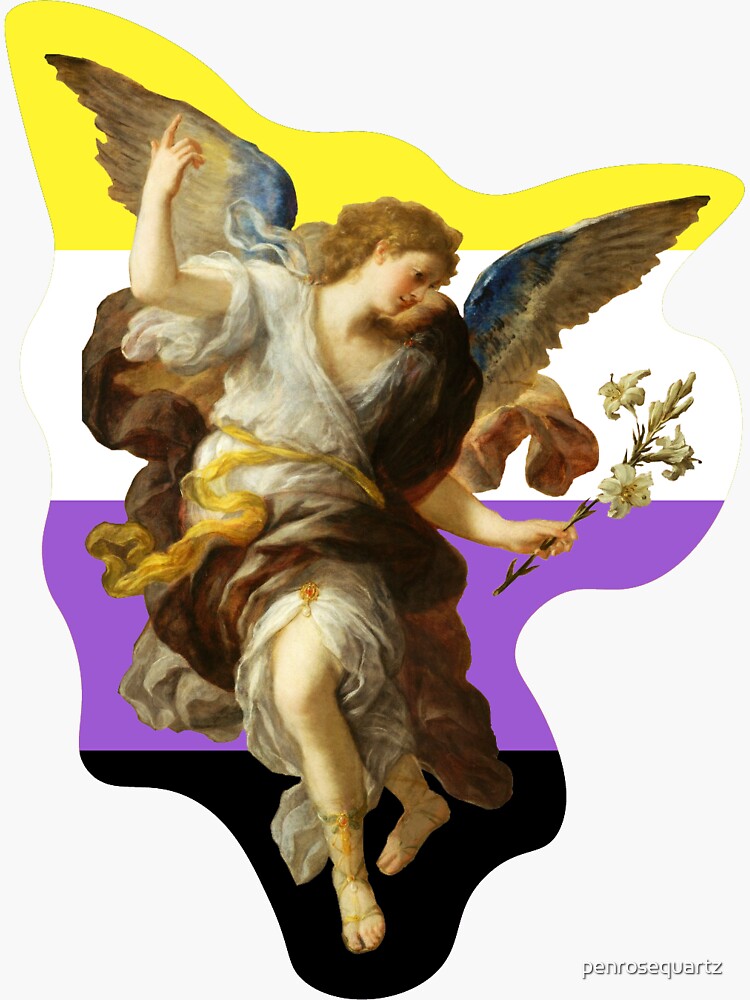 "nonbinary angel" Sticker by penrosequartz | Redbubble